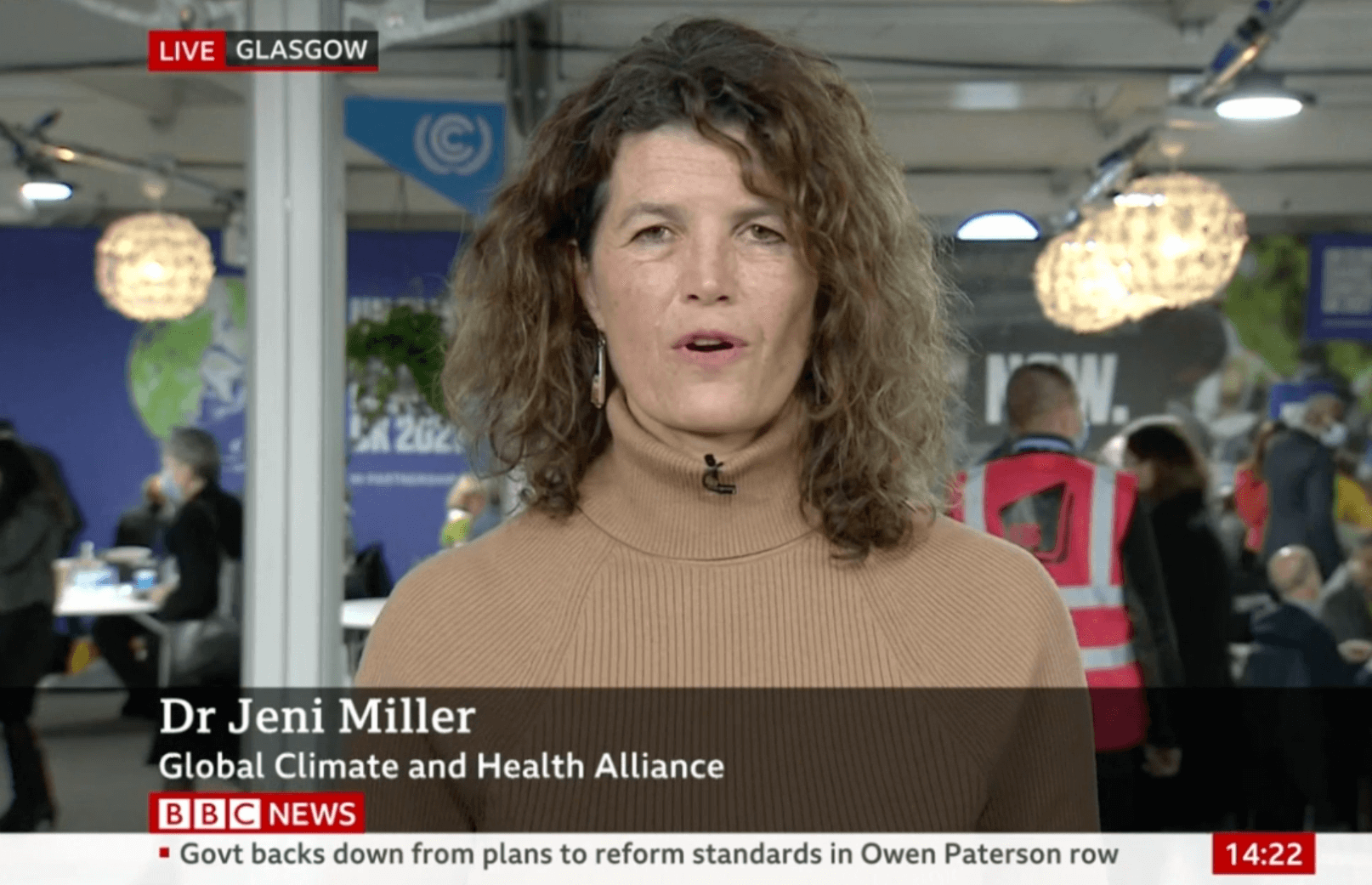 BBC News: Dr Jeni Miller Speaks from COP26 on Putting Health at Heart ...